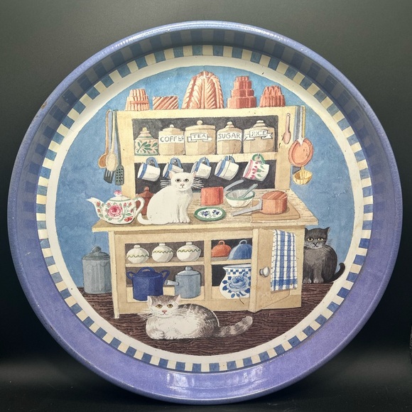 J. Luber | Dining | Vintage Pat Albeck Lithoprinted Tin Serving Tray ...